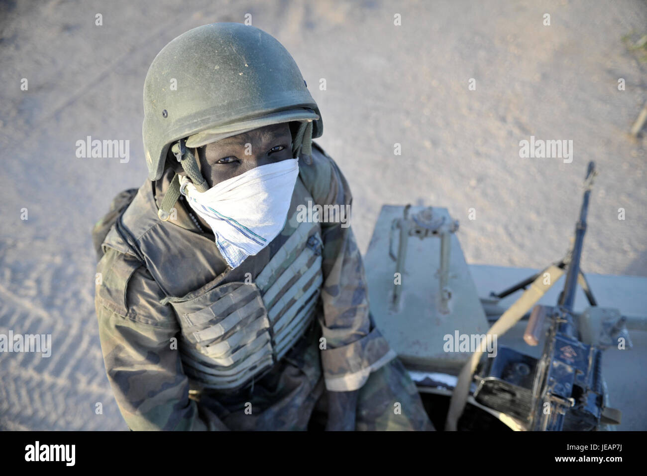 AMISOM forces conduct an advance on February 12, 2013, as part of their ...