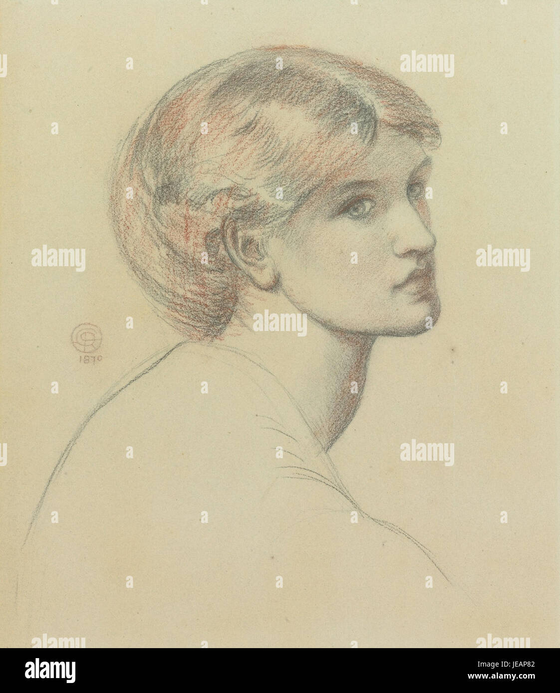*Alexa Wilding*, painted by *Dante Gabriel Rossetti*, was used as the ...