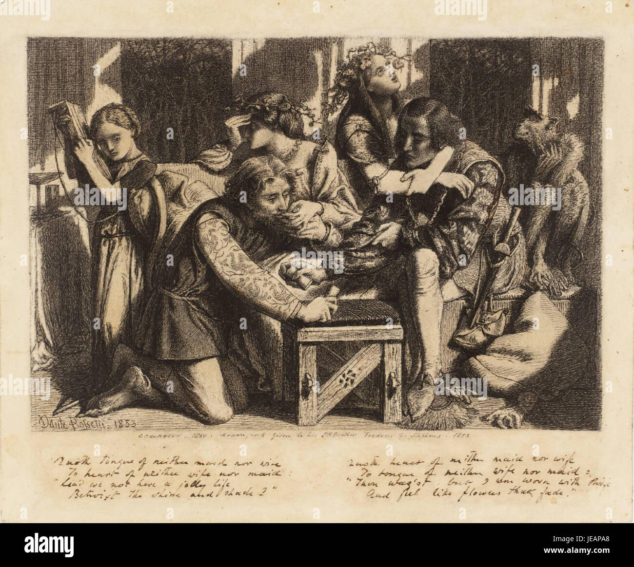 Dante Gabriel Rossetti’s 'Hesterna Rosa' (1853) is a Pre-Raphaelite ...