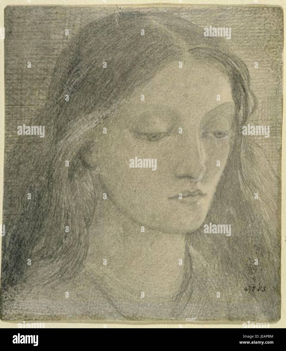 Dante Gabriel Rossetti's painting 'Head of Miss Elizabeth Siddal' is a ...