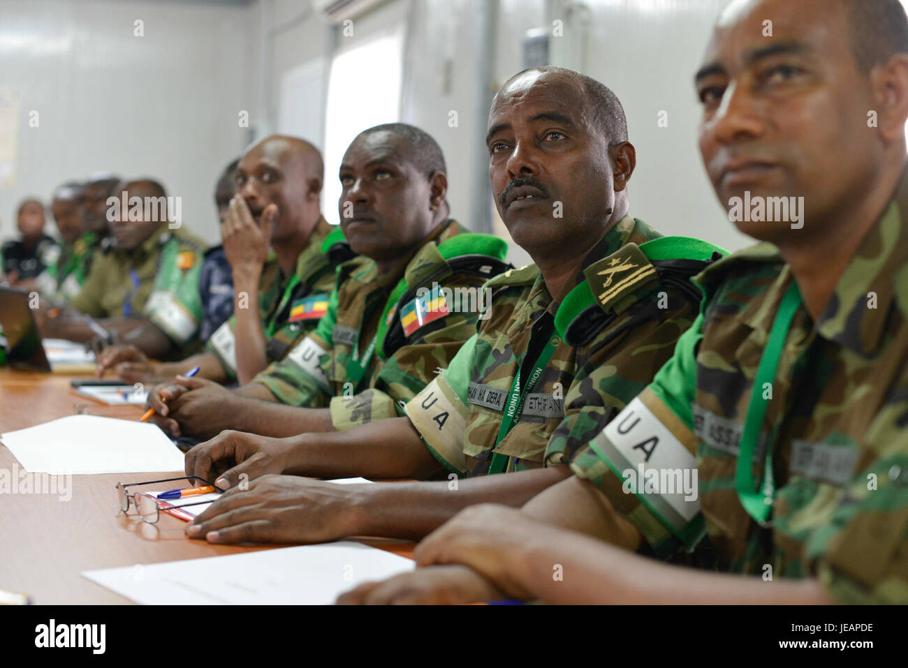 This image captures a session of AMISOM mediation training in February ...