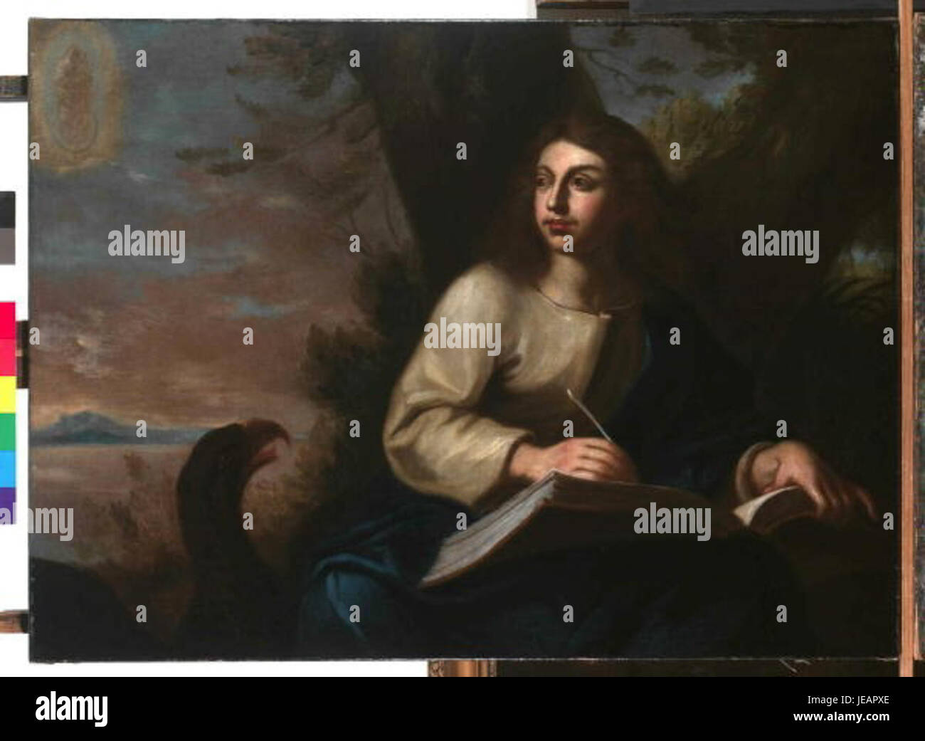 An anonymous work titled 'Sv. Jan Evangelista' depicts Saint John the ...