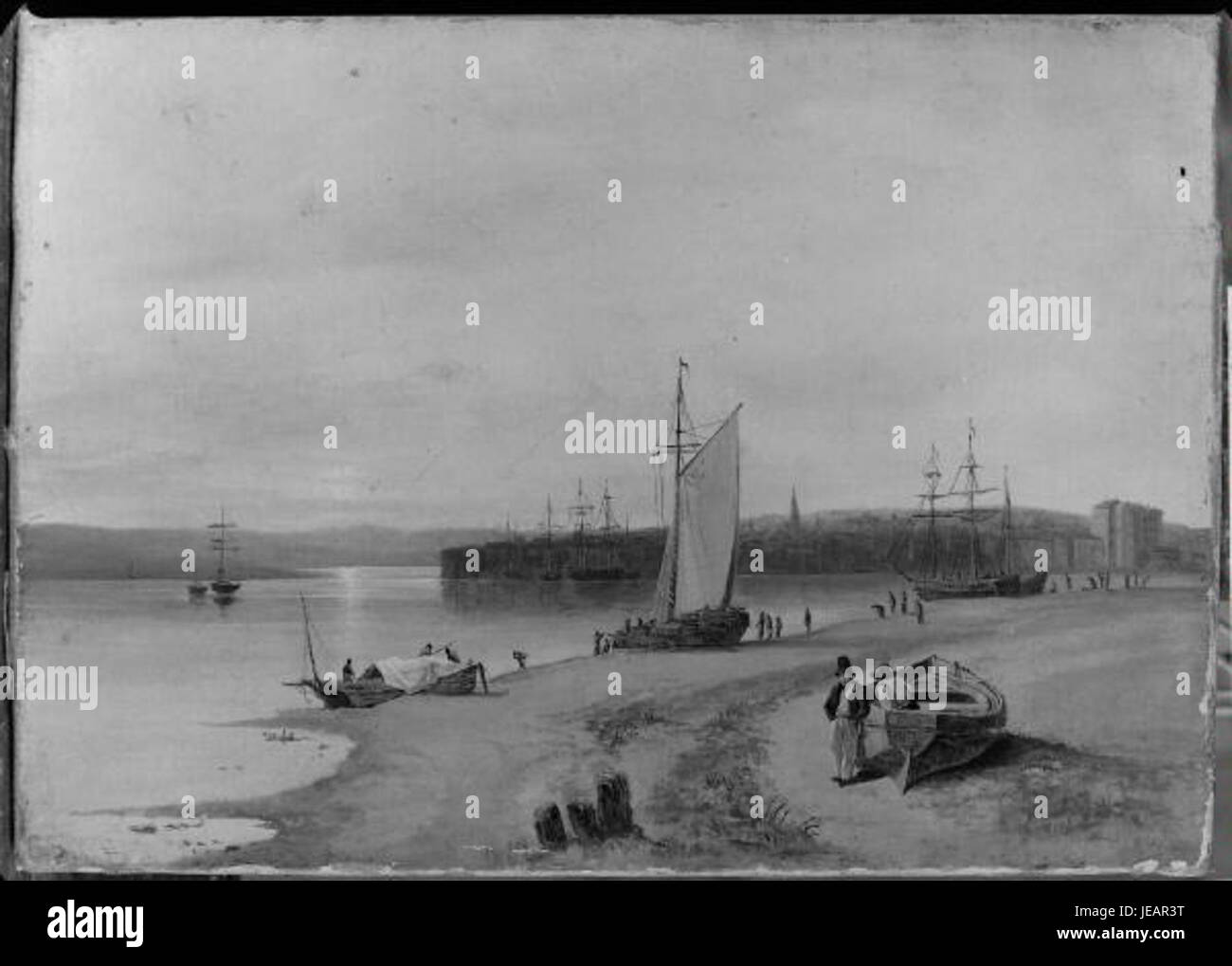 'Zapad slunce v pristavu' is a painting by an anonymous artist that ...