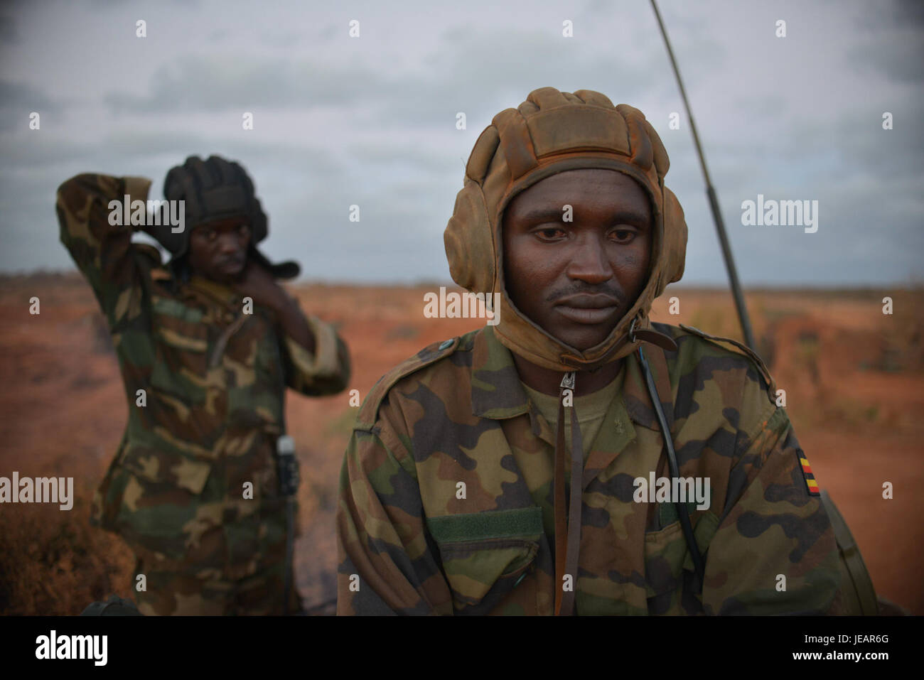 Photograph showing Ugandan People’s Defence Force (UPDF) and Somali ...