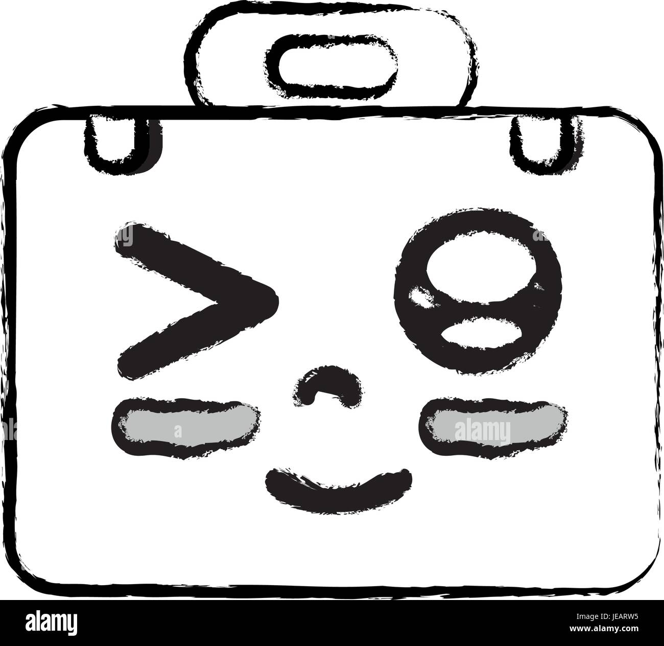 figure kawaii cute funny briefcase and medical kit Stock Vector Image ...