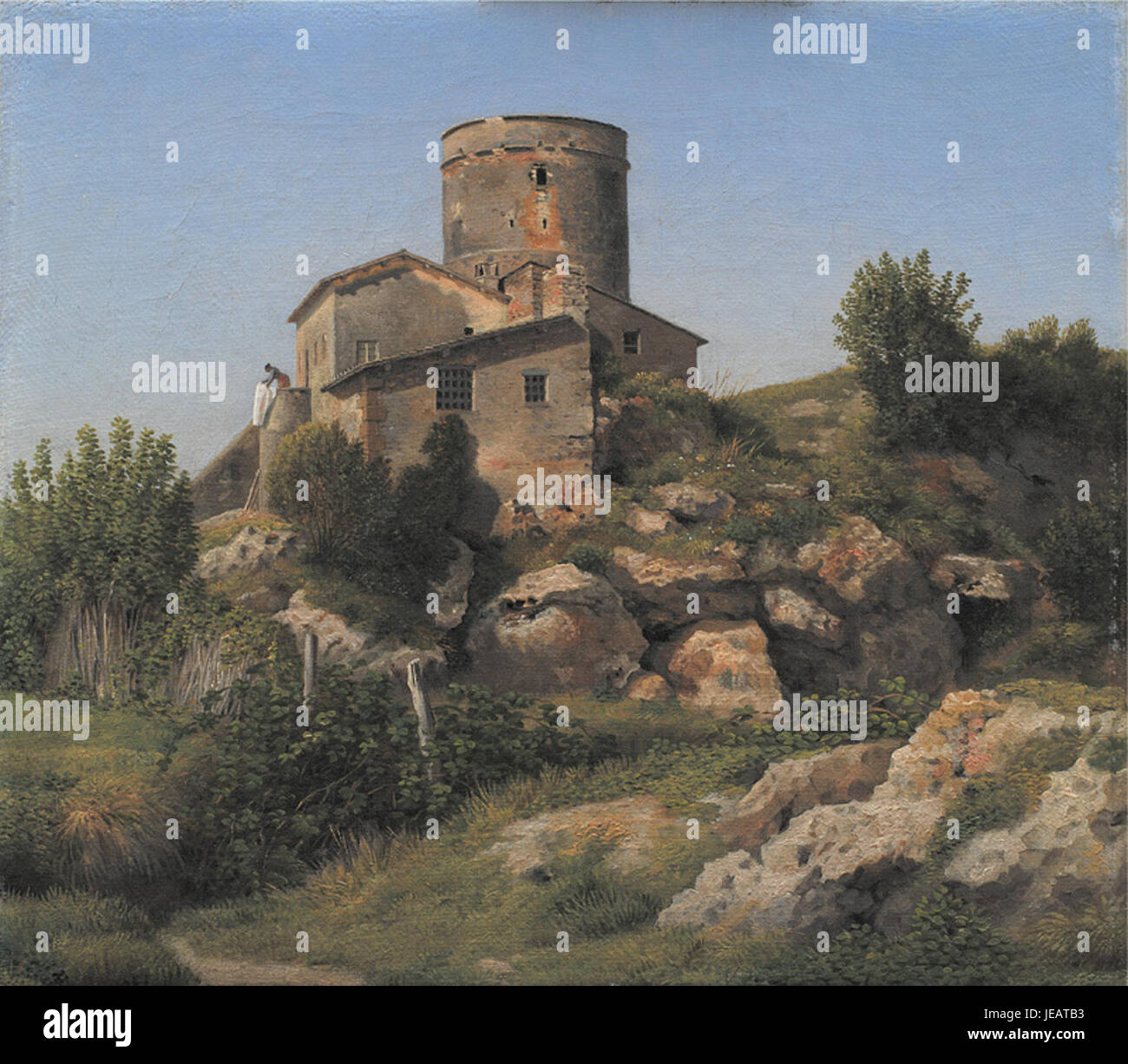 Eckersberg, CW - En bygning ved Tor di Quinto uden for Rom - 1815 Stock ...