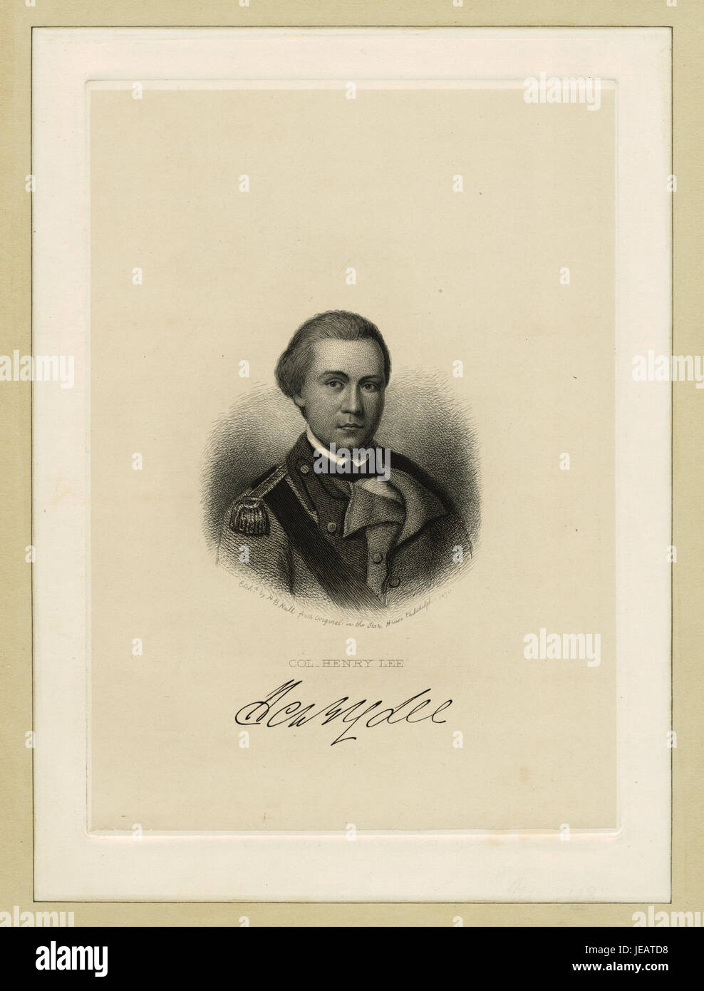 This historical image depicts Colonel Henry Lee, an American ...