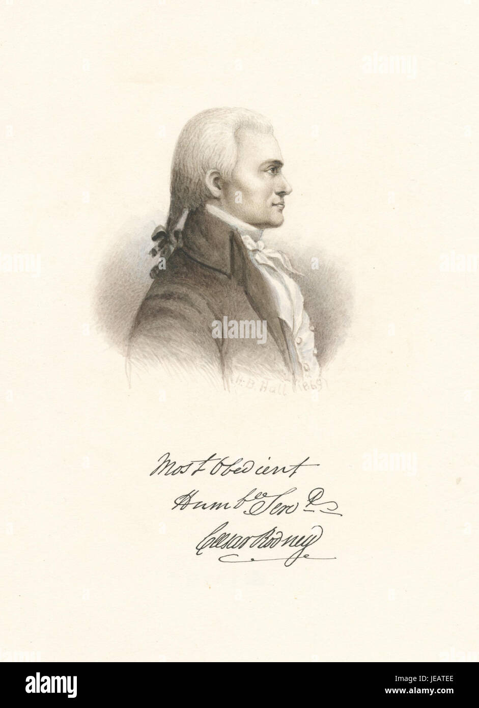 This portrait of Caesar Rodney, an American Revolutionary War hero ...