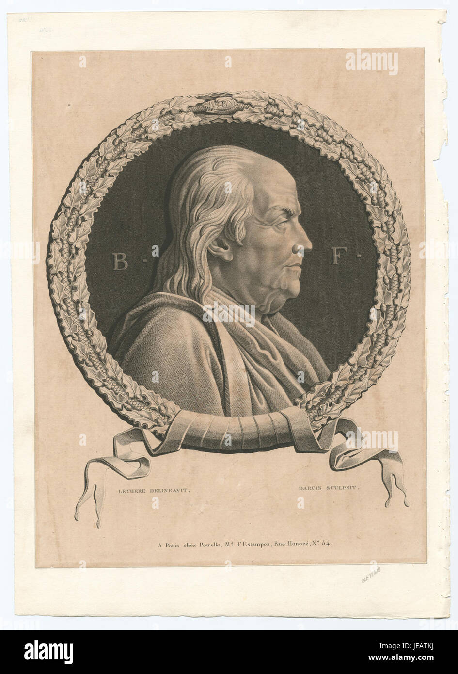 A historical portrait of Benjamin Franklin, featuring a notable image ...