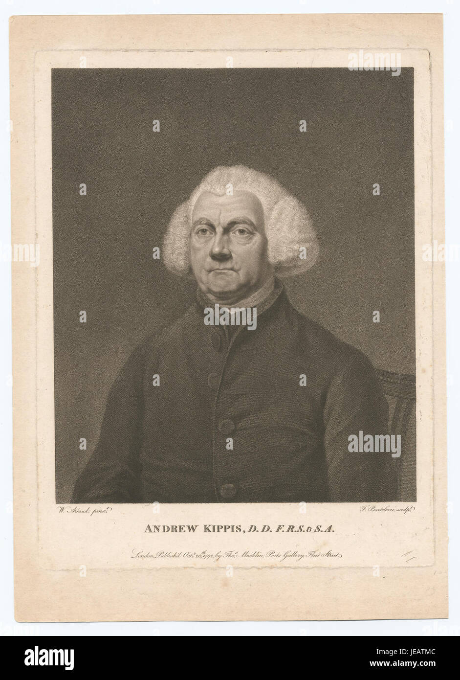 Portrait of Andrew Kippis (1725-1795), an English theologian, historian ...