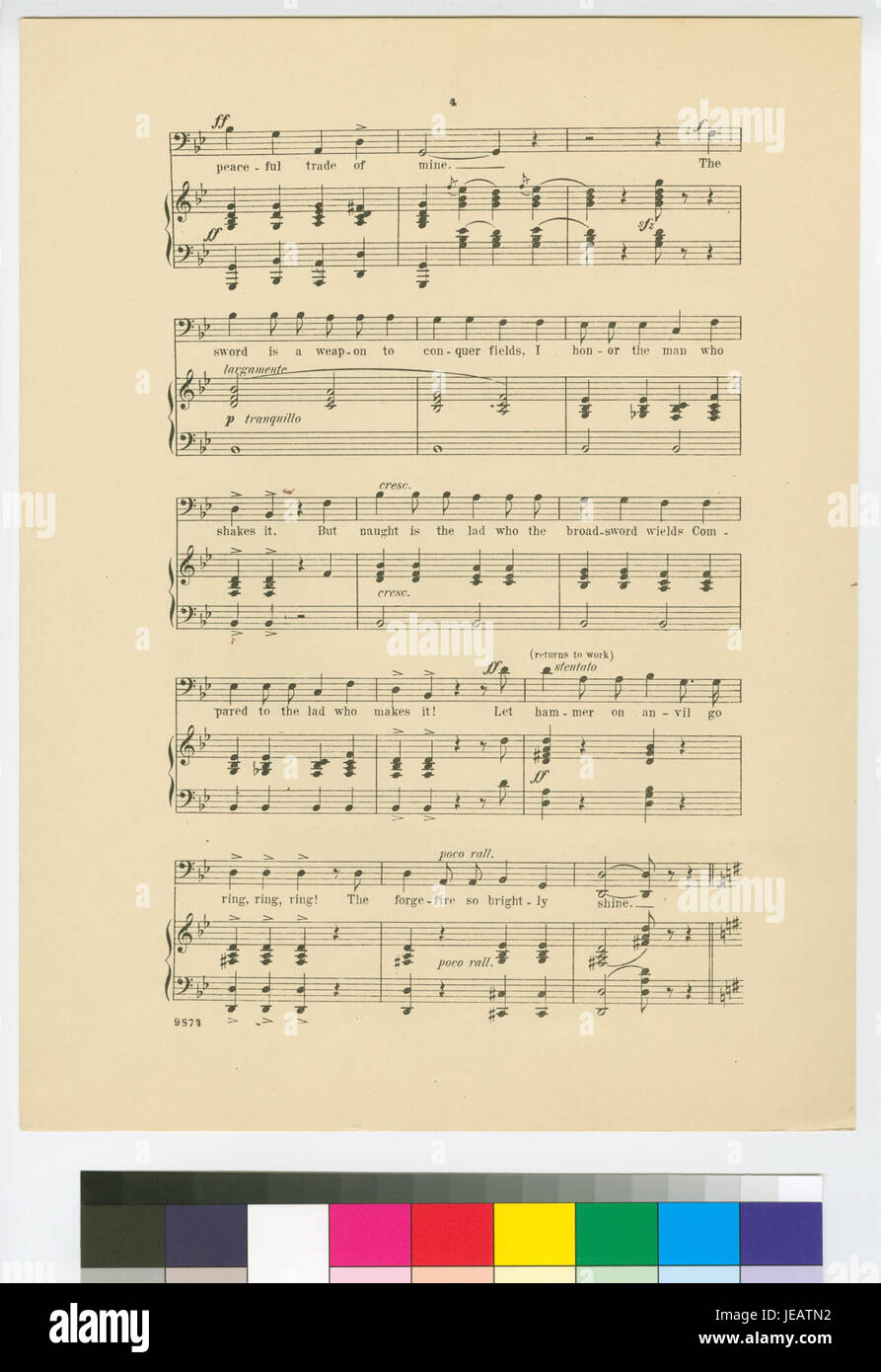 This document features the text of 'Armourer's Song,' an English ballad ...