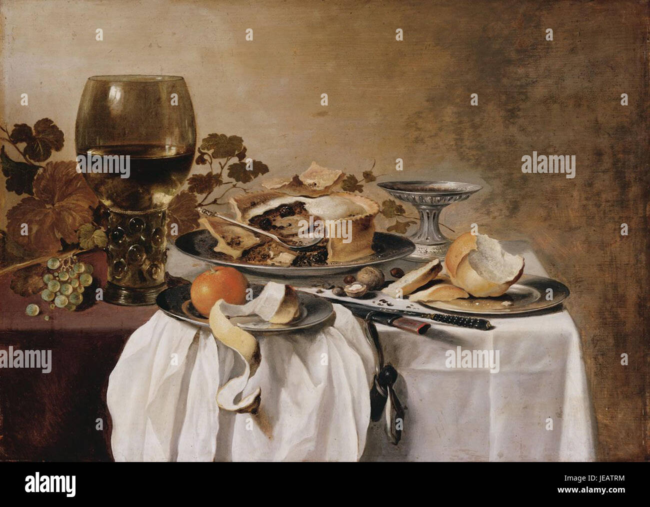 'Still-life' by Pieter Claesz is a 17th-century Dutch painting ...