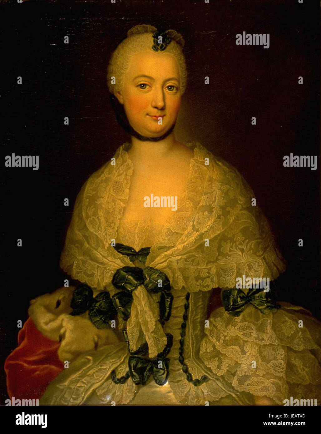 Anna Rosina Matthieu - Portrait of a Lady 1754 Stock Photo - Alamy