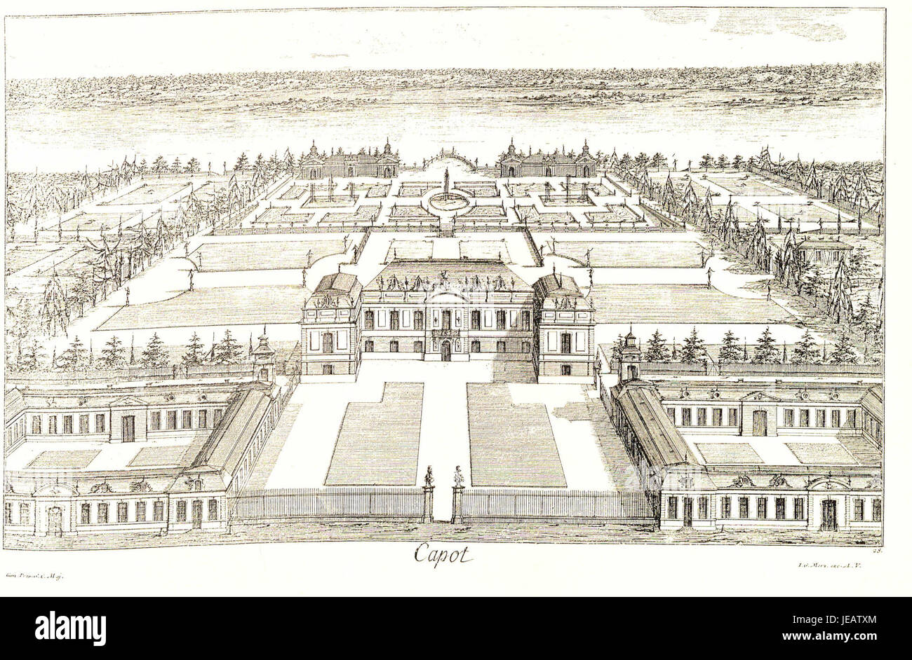 An idealized view of Caputh, a village in Germany, possibly depicting ...