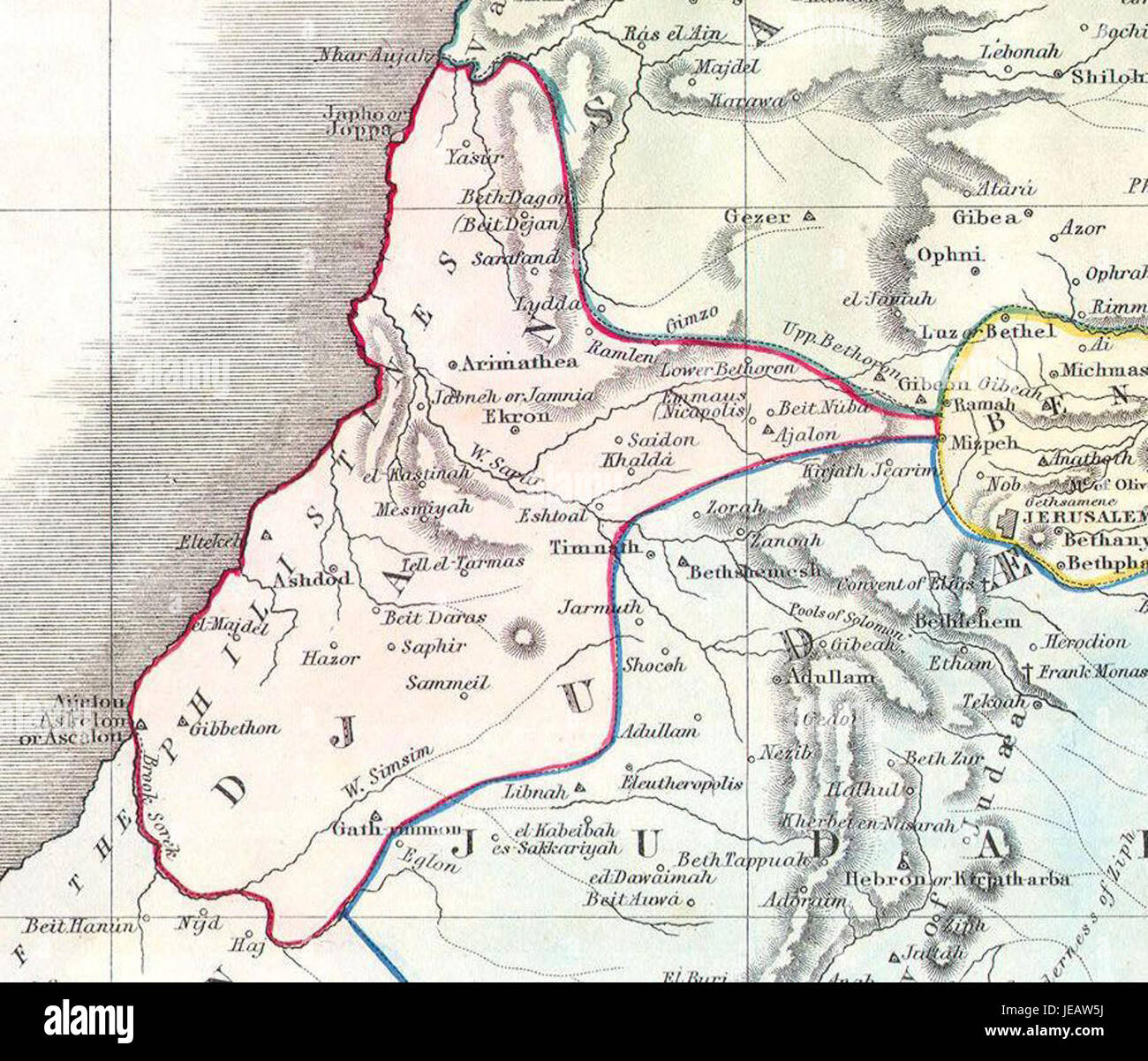 This map, created in 1852 by Philip, illustrates the geographical ...