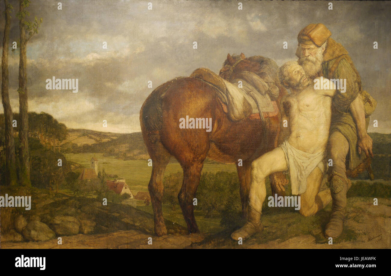 'Der barmherzige Samariter' (The Good Samaritan) is a painting by Wilhelm Altheim from 1904. It ...