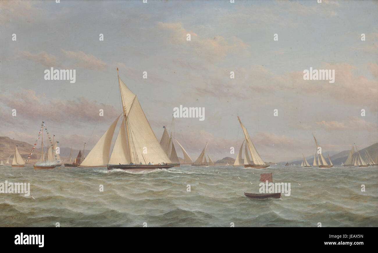 *The Cutter Avon* is a maritime painting by William Clark depicting a ...