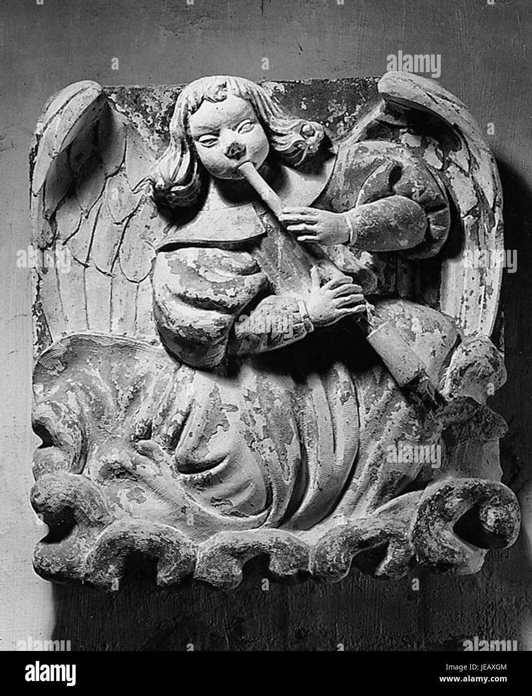 Angel playing Black and White Stock Photos & Images - Alamy