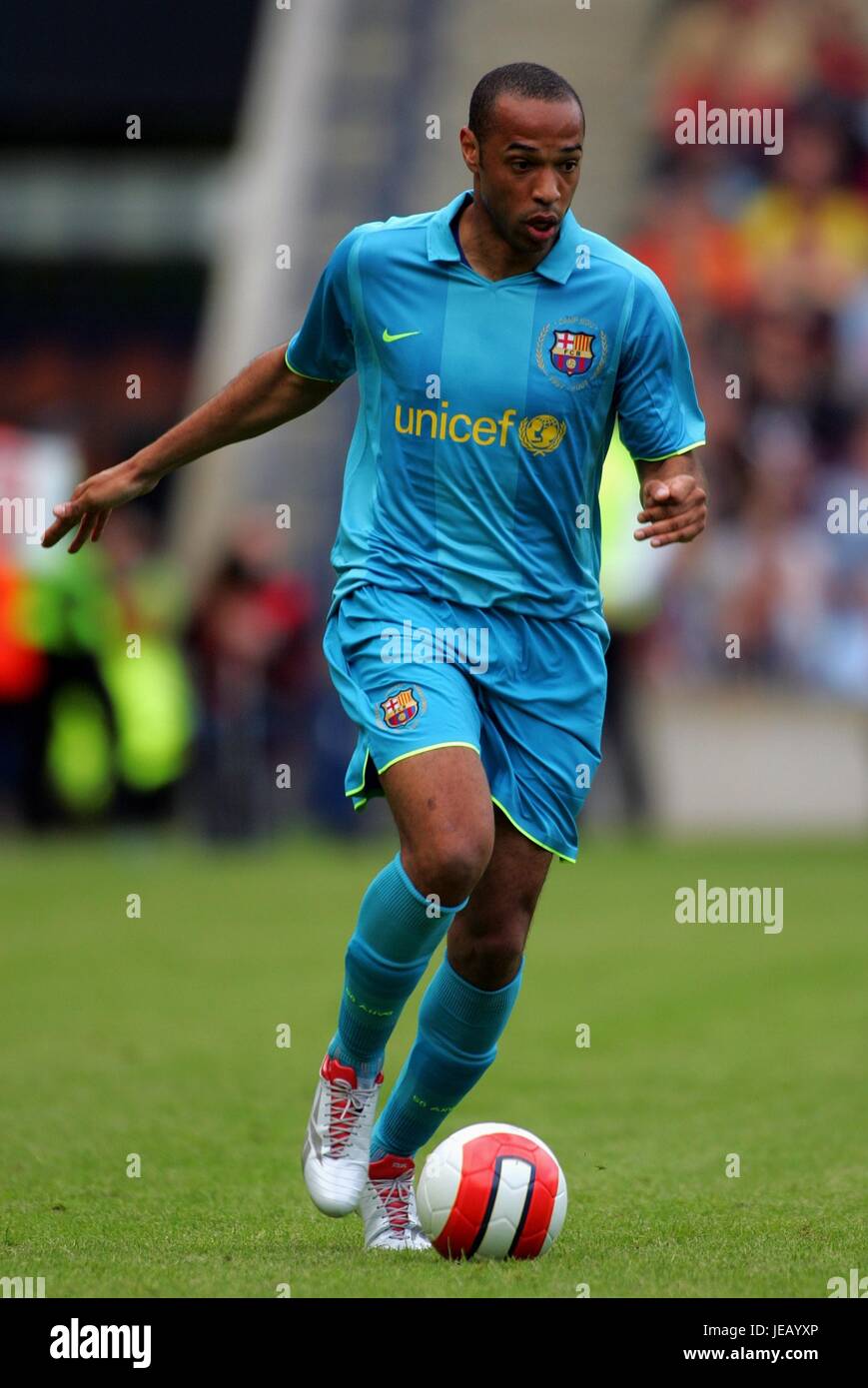 THIERRY HENRY HEARTS V BARCELONA MURRAYFILD STADIUM EDINBURGH SCOTLAND ...