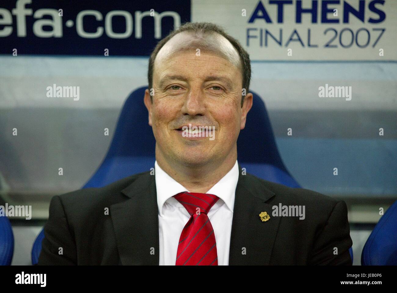 RAFA BENITEZ LIVERPOOL FC MANAGER OLYMPIC STADIUM ATHENS GREECE 23 May ...