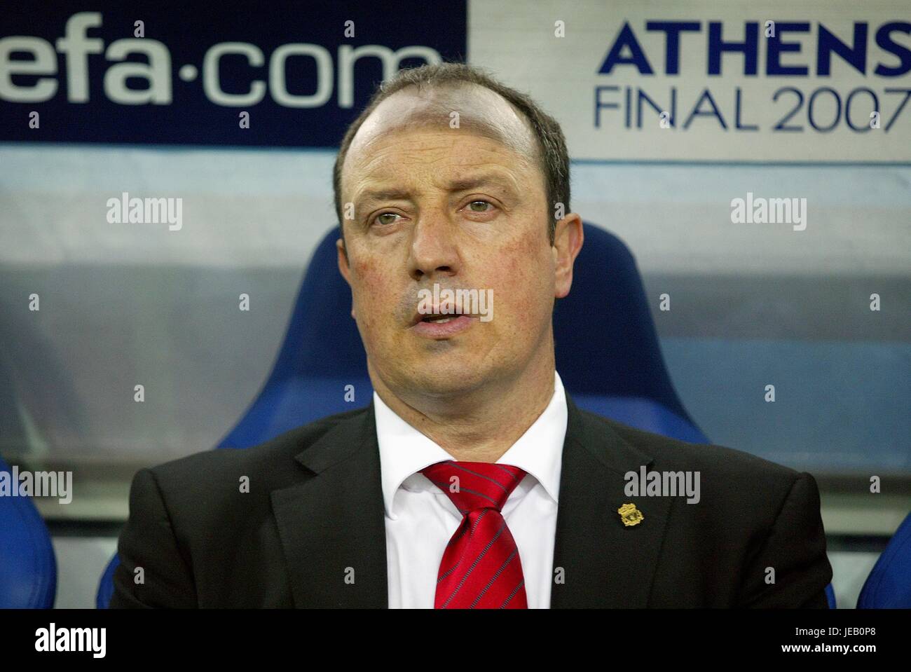 RAFA BENITEZ LIVERPOOL FC MANAGER OLYMPIC STADIUM ATHENS GREECE 23 May ...