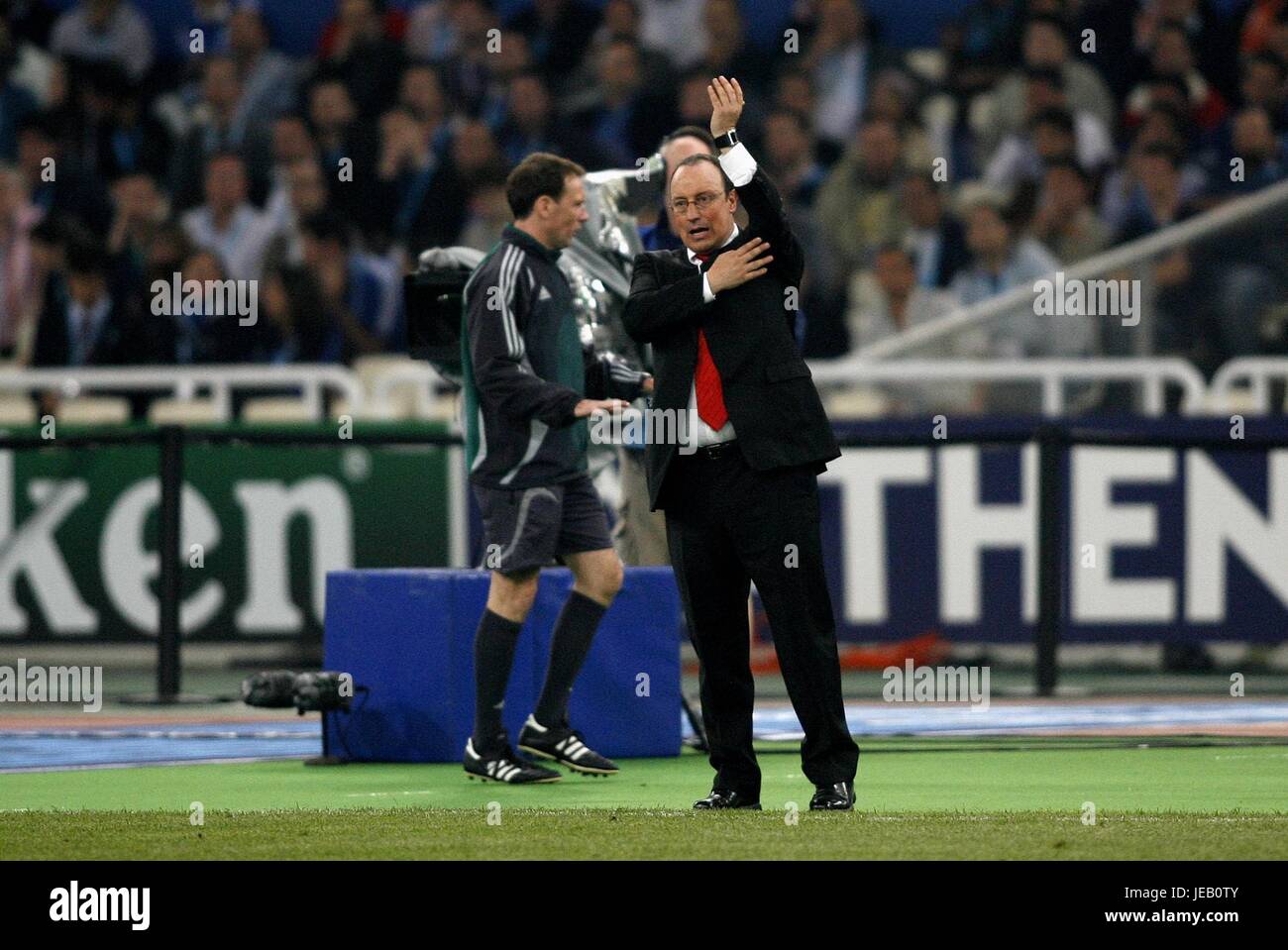 RAFAEL BENITEZ LIVERPOOL FC COACH OLYMPIC STADIUM ATHENS GREECE 23 May ...