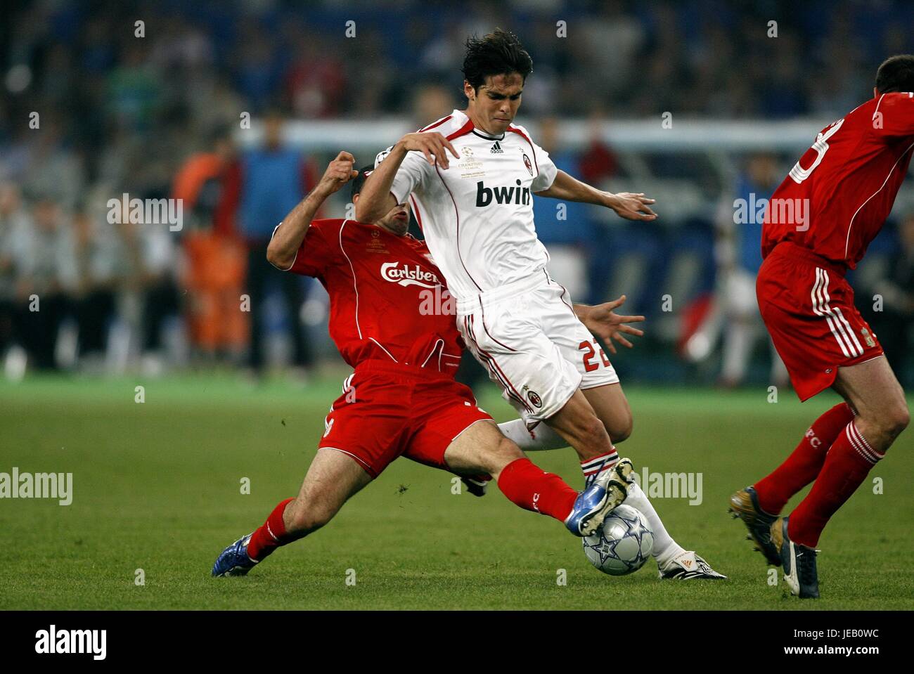KAKA & JAVIER MASCHERANO AC MILAN V LIVERPOOL OLYMPIC STADIUM ATHENS ...