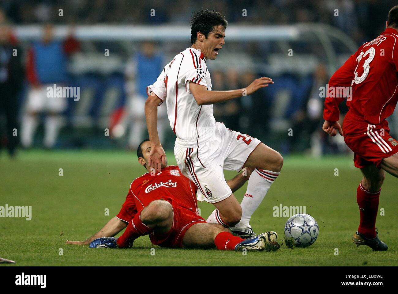 KAKA & JAVIER MASCHERANO AC MILAN V LIVERPOOL OLYMPIC STADIUM ATHENS ...