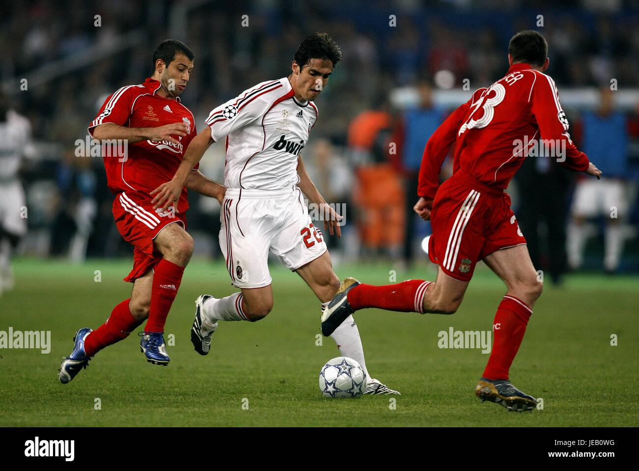 KAKA & JAVIER MASCHERANO AC MILAN V LIVERPOOL OLYMPIC STADIUM ATHENS ...