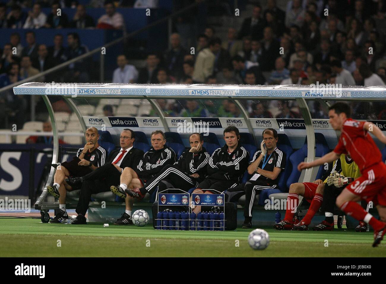 LIVERPOOL BENCH AC MILAN V LIVERPOOL OLYMPIC STADIUM ATHENS GREECE 23 ...