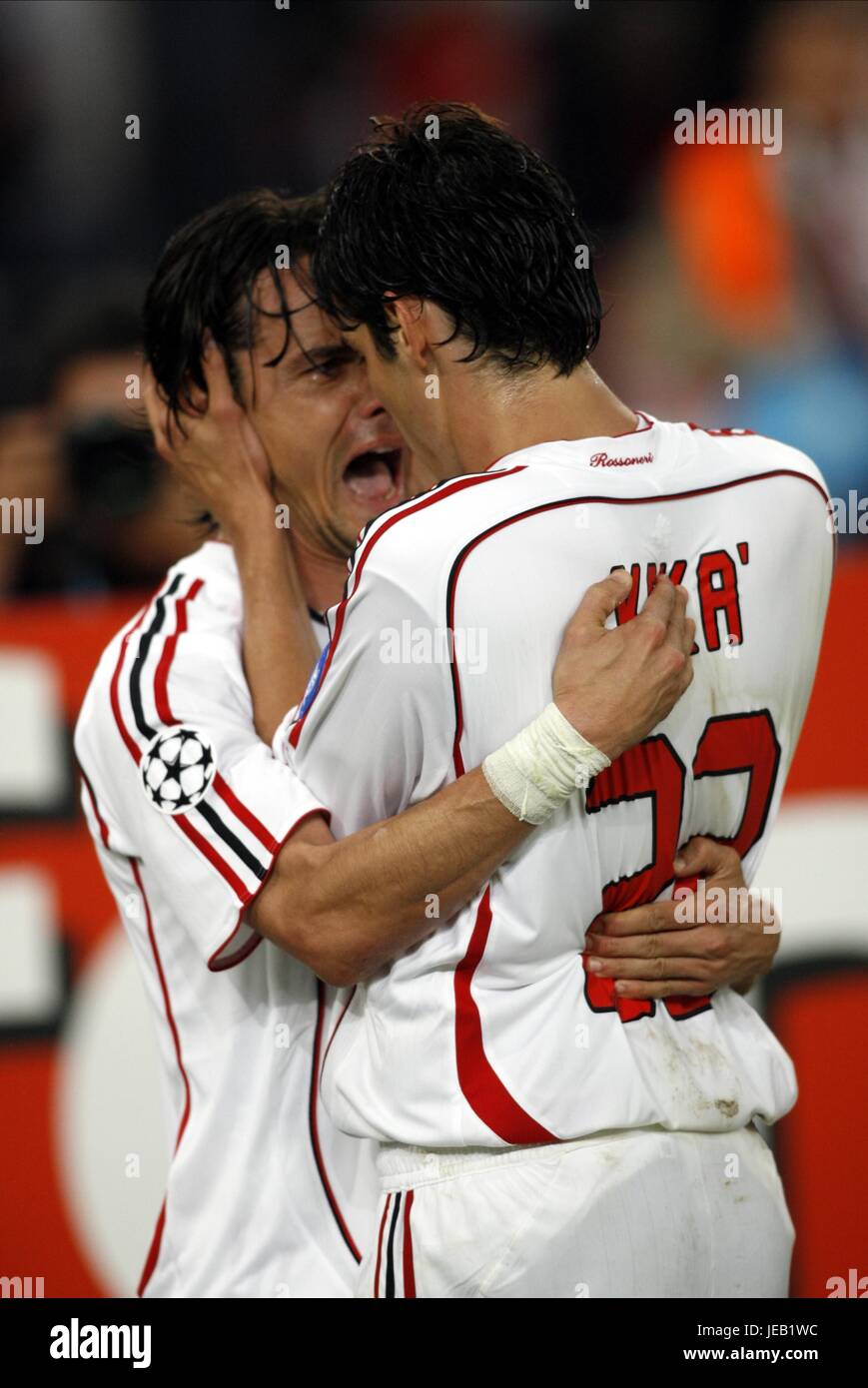 INZAGHI & KAKA CELEBRATE AC MILAN V LIVERPOOL CHAMPION OLYMPIC STADIUM ...