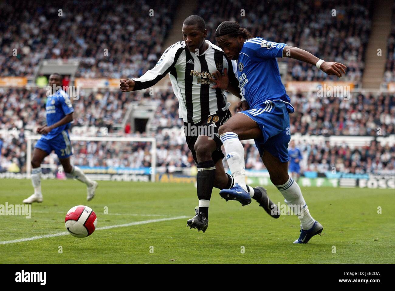 TITUS BRAMBLE & DIDIER DROGBA CHELSEA MANAGER ST JAMES PARK NEWCASTLE ...