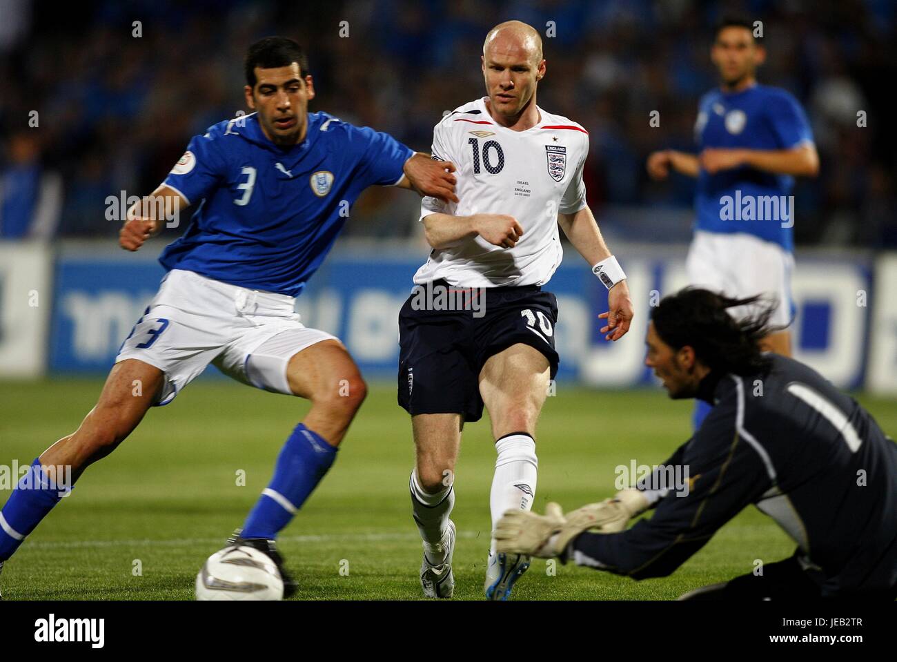 TAL BEN HAIM & ANDY JOHNSON ISRAEL V ENGLAND RAMAT GAN STADIUM TEL AVIV ...