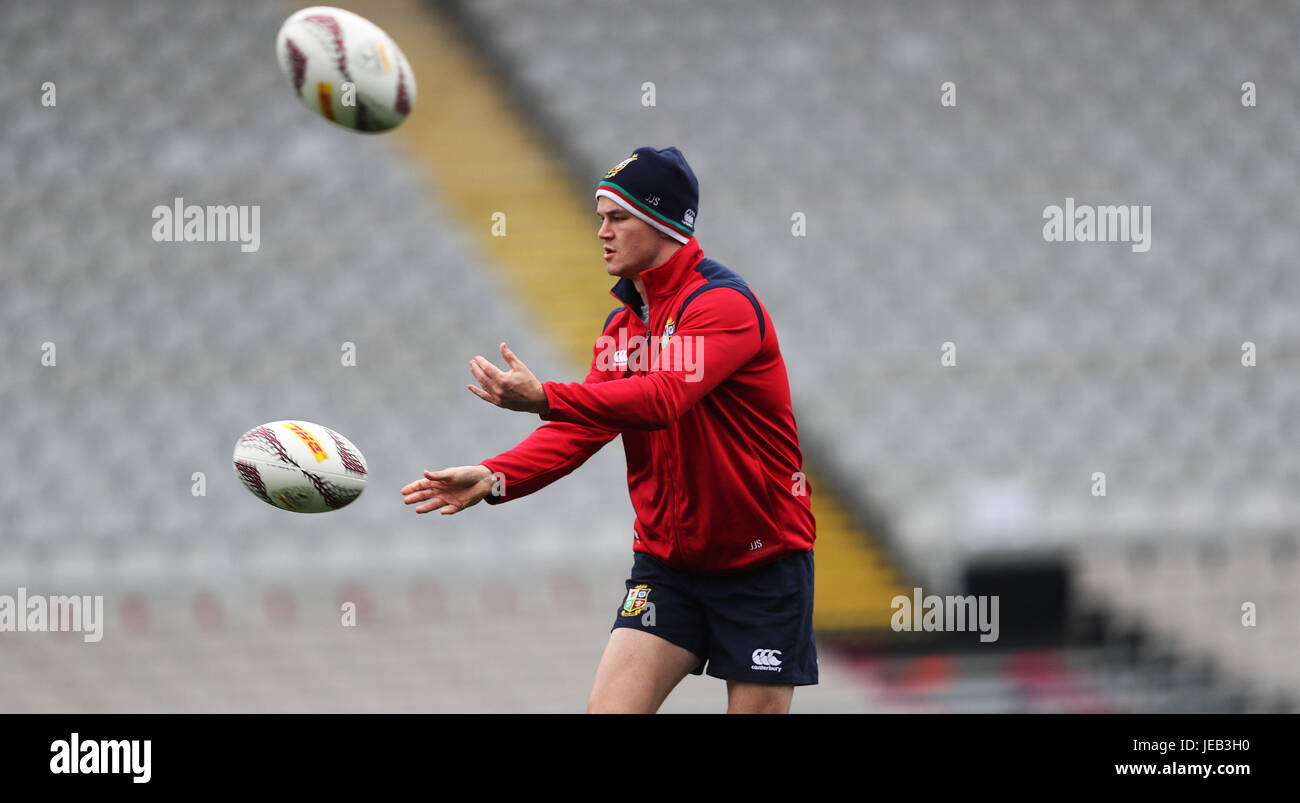 British and Irish Lions Jonny Sexton during the kickers session at Eden ...
