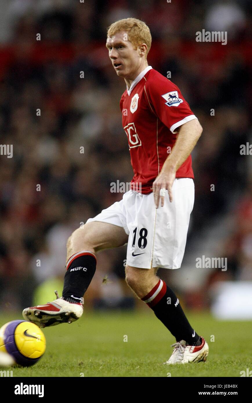 PAUL SCHOLES MANCHESTER UNITED FC OLD TRAFFORD MANCESTER ENGLAND 13 ...