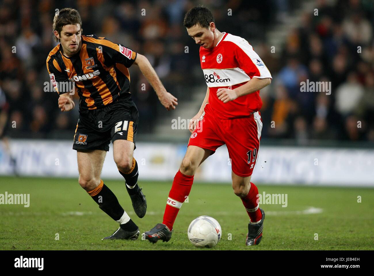 STEWART DOWNING & SAM RICKETS HULL CITY V MIDDLESBROUGH KC STADIUM HULL ...