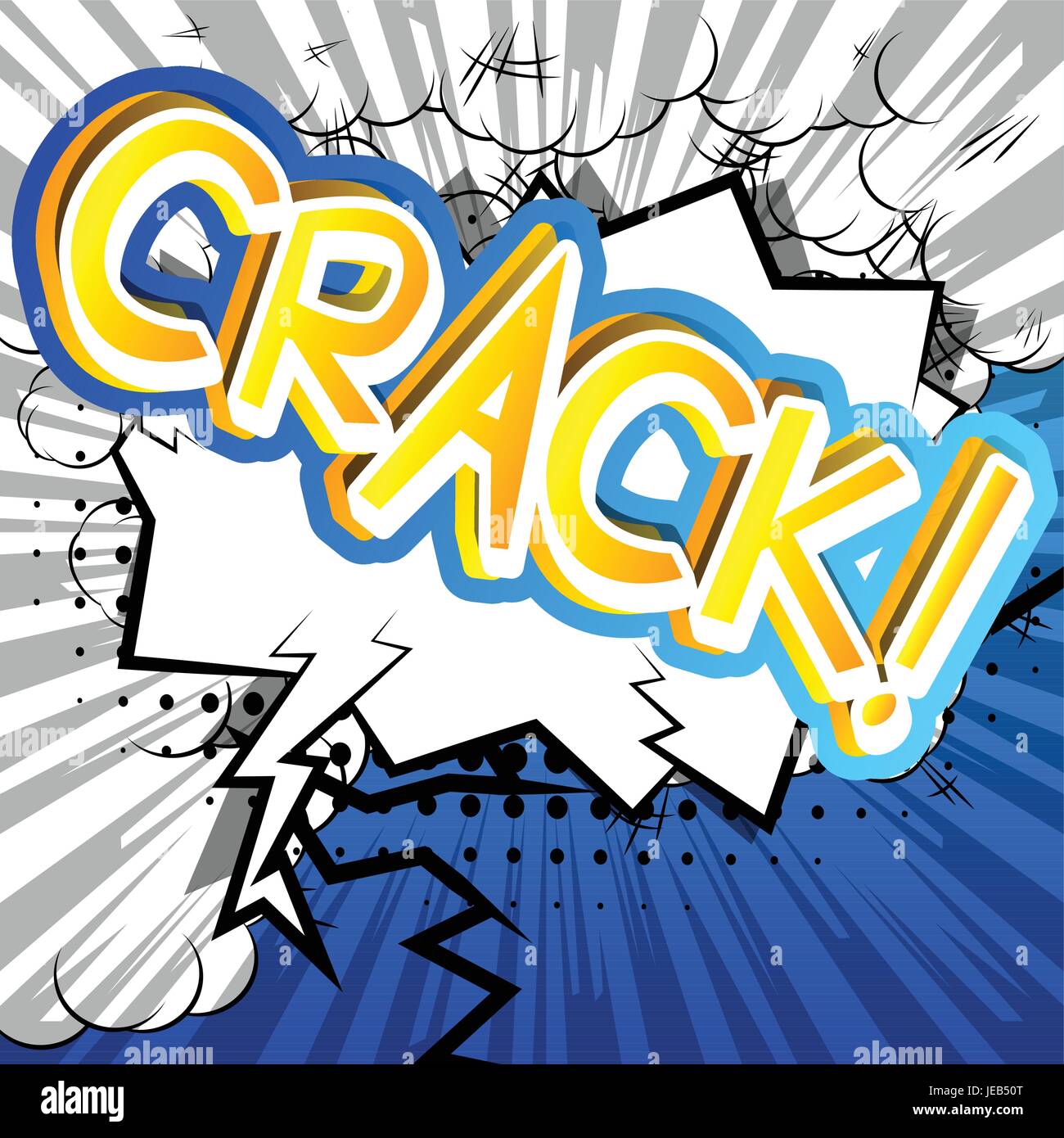 Crack! - Vector illustrated comic book style expression Stock Vector ...