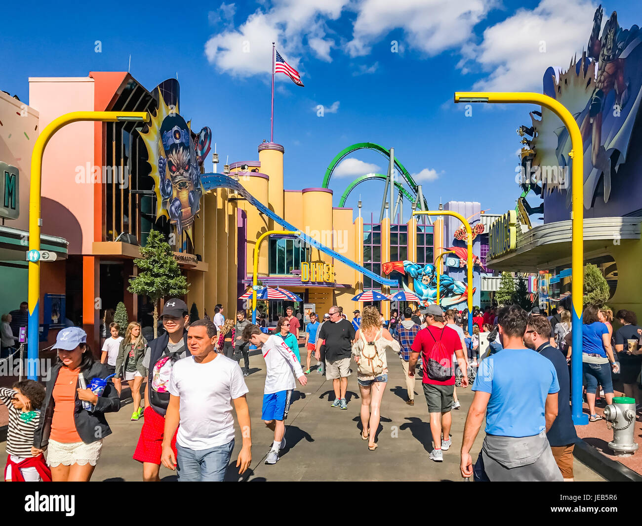 ORLANDO. USA. FLORIDA - JANUARY 05, 2017: Toon Lagoon places. Islands ...