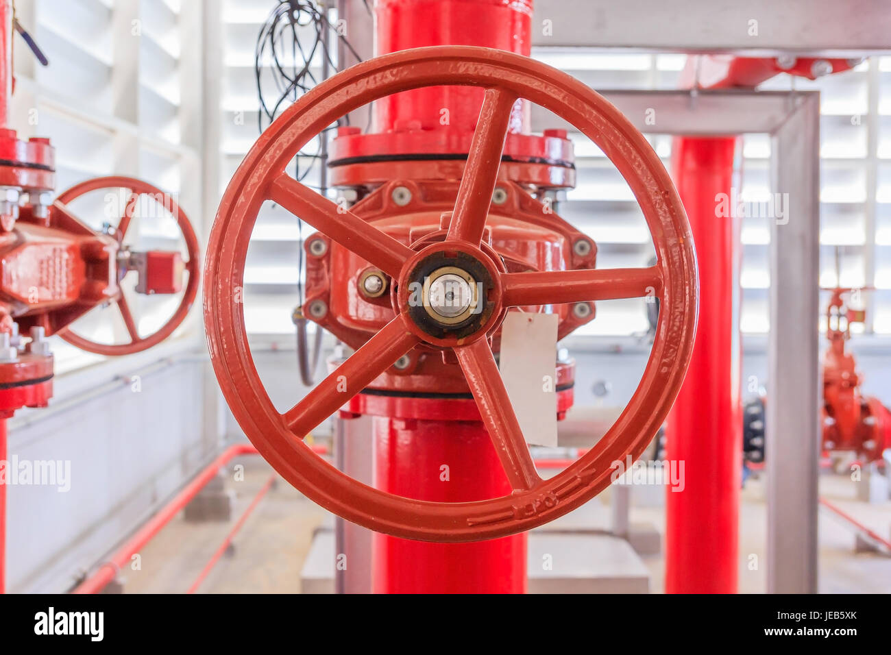Industrial fire pump station for water sprinkler piping and fire alarm ...