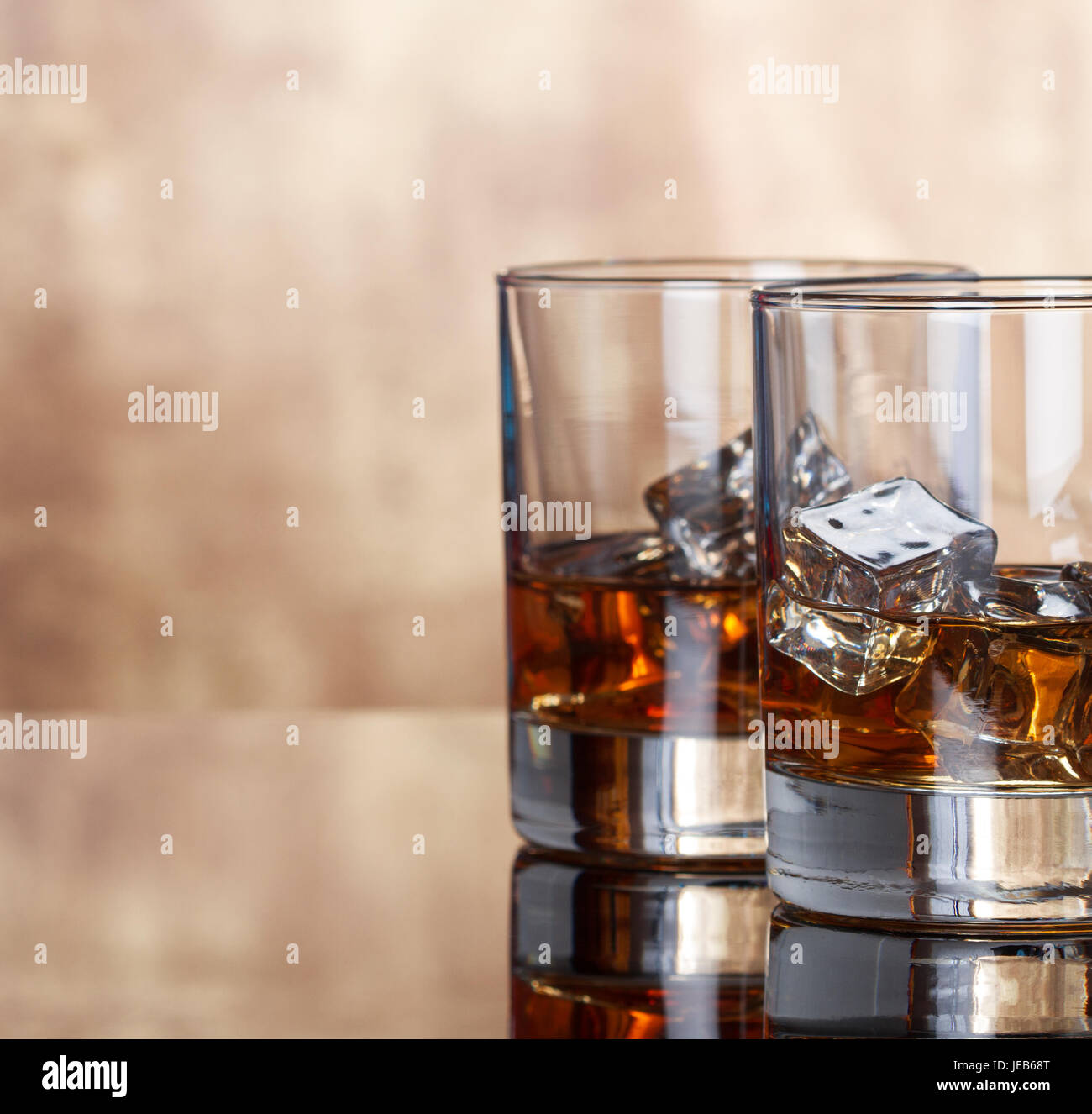 Whiskey on the rocks Stock Photo - Alamy