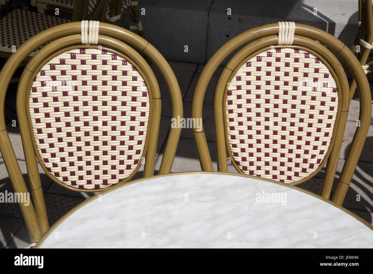 Restaurant Chairs and Table, Stockholm, Sweden Stock Photo - Alamy