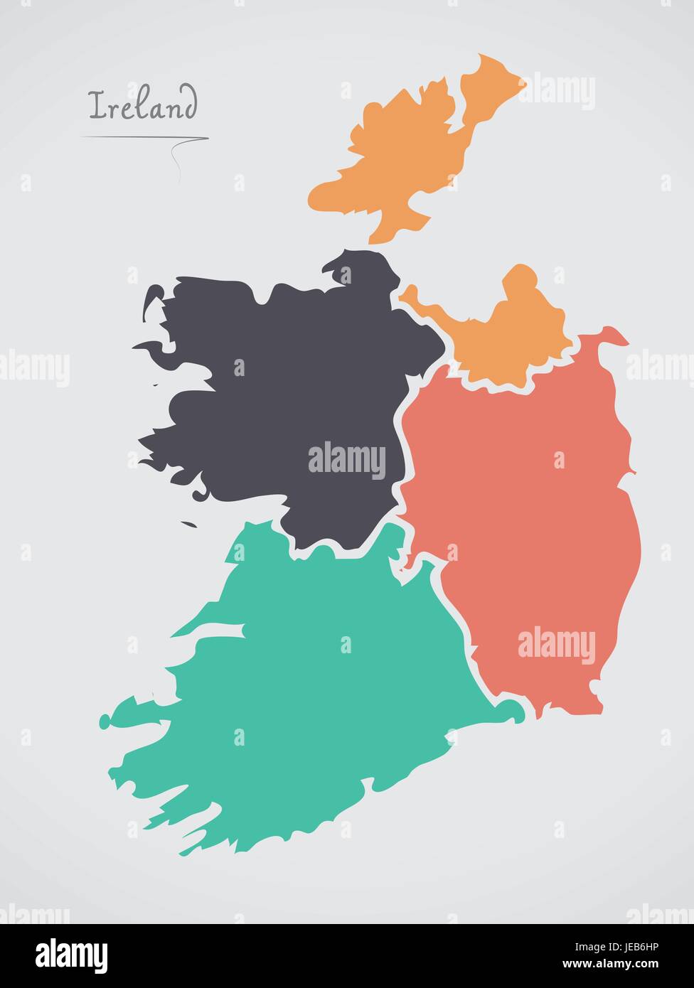 Map of ireland provinces Stock Vector Images - Alamy