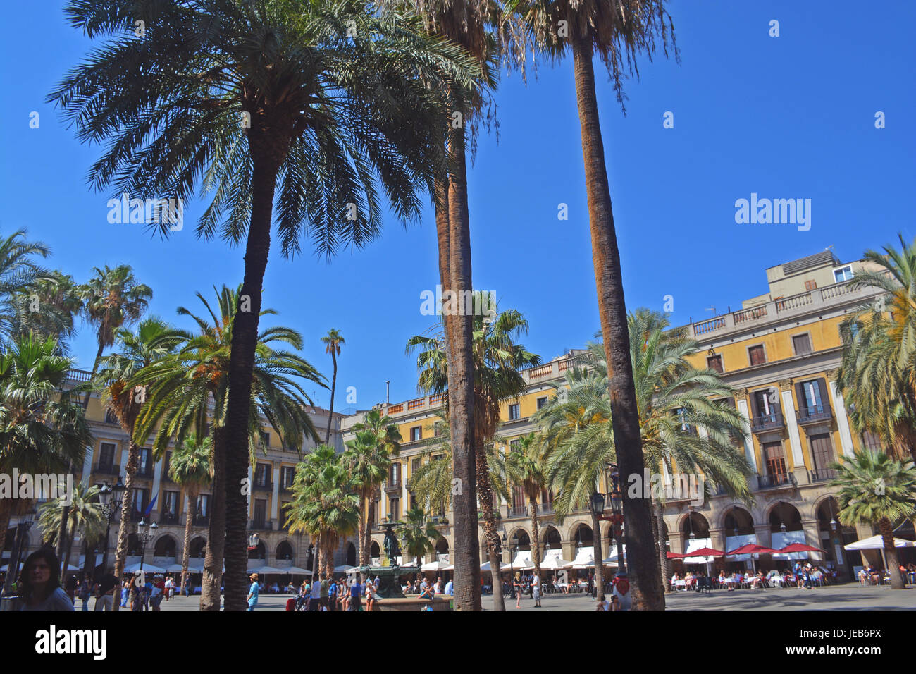 Reial square, Barcelona, Spain Stock Photo - Alamy