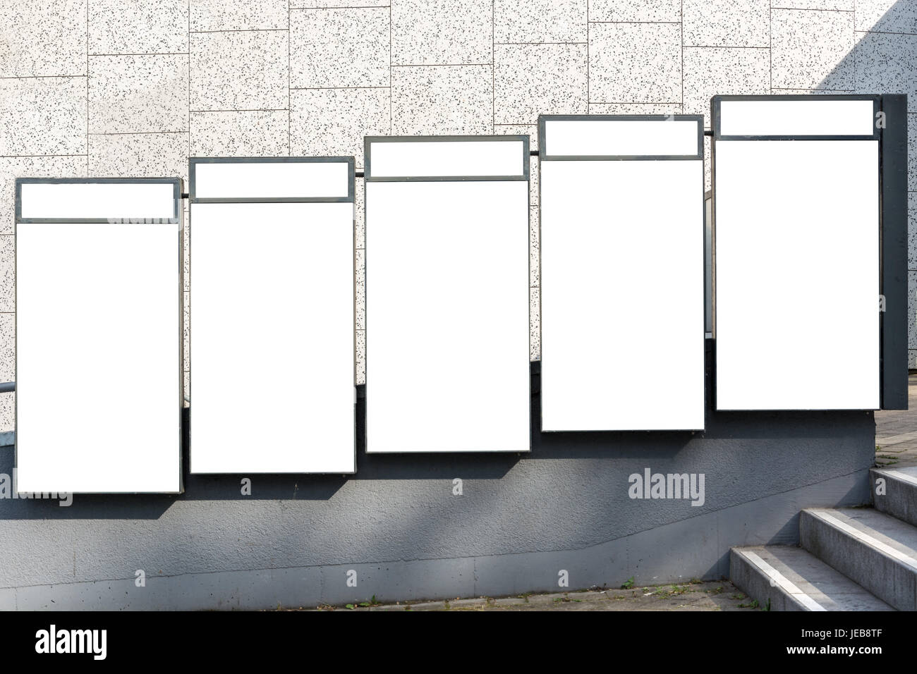 Several blank ad space signs isolated in the street Stock Photo - Alamy