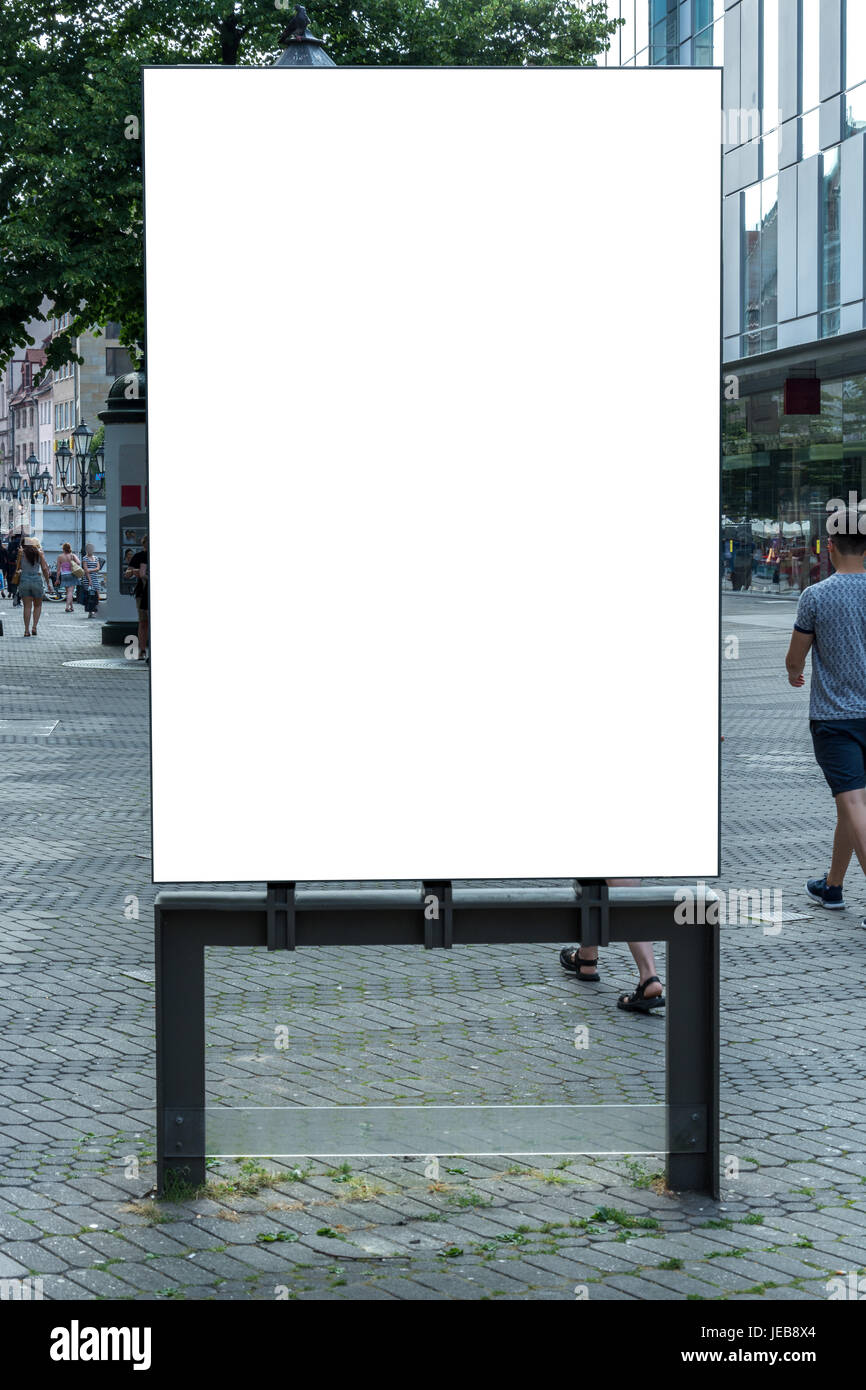 A blank ad space sign isolated in the street Stock Photo - Alamy