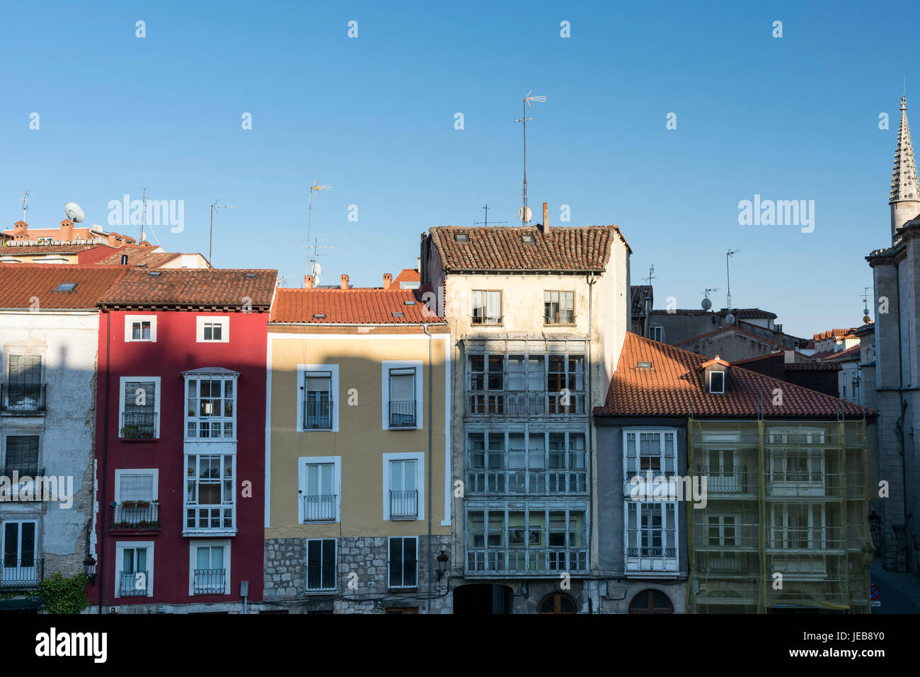 Burgos (Castilla y Leon, Spain): exterior of the medieval cathedral, in ...