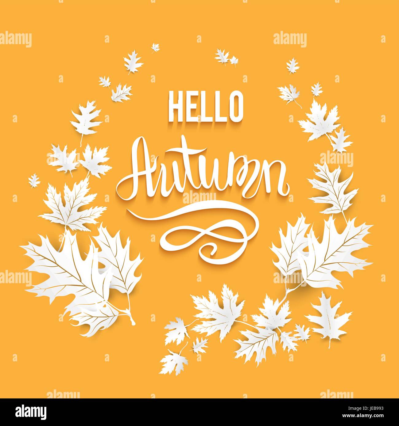 Fall leaves template for design banner,ticket, leaflet, card, poster ...