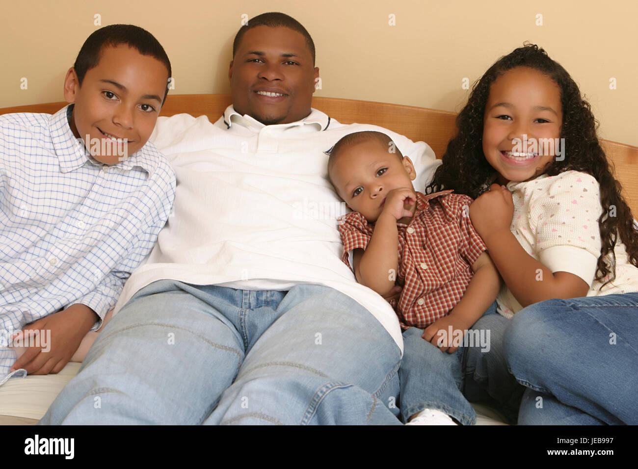 Father with children Stock Photo - Alamy