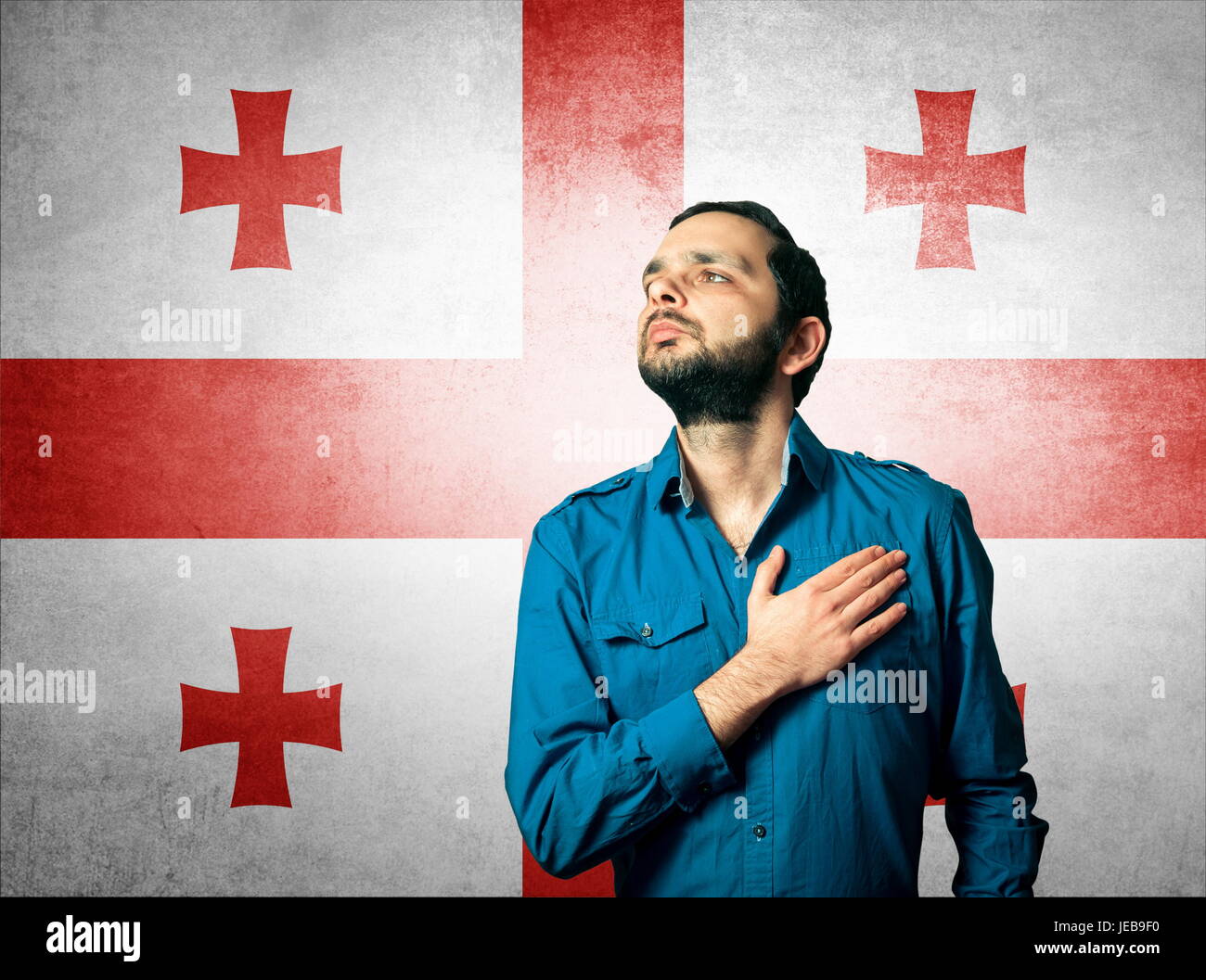 patriot man standing closeup portrait Stock Photo - Alamy