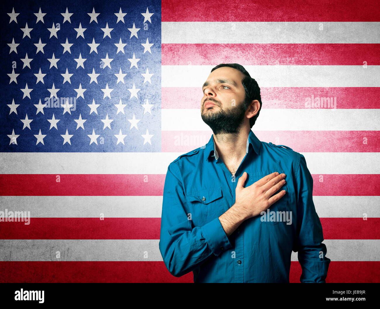 patriot man standing closeup portrait Stock Photo - Alamy